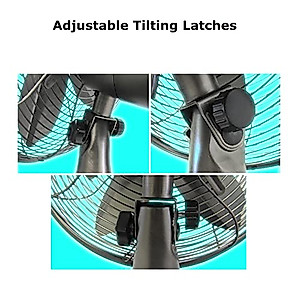 Optimus F-6212A F-6212A 3-Speed 60-Watt 12-In. Portable Retro Oscillating Table Fan