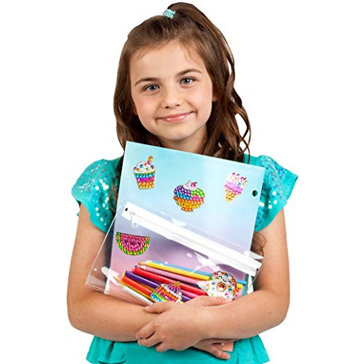 Creativity for Kids Big Gem Diamond Painting Kit: Sweets Stickers and Suncatchers - Diamond Art for Kids, DIY Stickers and Suncatcher Kit for Girls Ages 6-8+