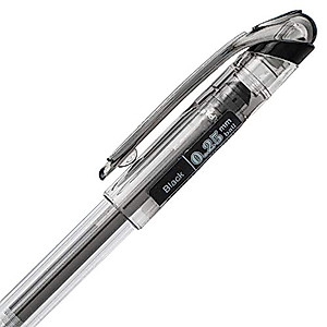 Pentel Arts Slicci Extra Fine Gel Pen, Black Ink 2-Pack (BG202BP2A)