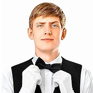 Yolev Black Bow Tie for Boy, Men Adjustable Pre-tied Bow Ties Set, Gift Idea for Adults & Children Classic Adjustable Bow Tie