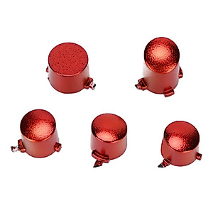 Game Handle Accessories, Compatible Beautiful Appearance Unique Durable Full Game Controller Plating Button Set for Series X(Electroplating red)