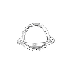 MINDDHA Infinity Sterling Silver Rings - Circle Of Life Rings For Women - Handmade Designer Mediterranean Ring Made in Israel - Karma Infinity Ring, Band Width 2mm, Size 11