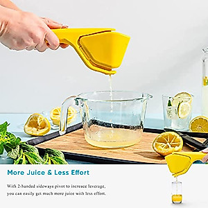 Lemon Squeezer, Lemon Juicer Hand Lime Squeezer, Nicehelper Large Manual Citrus Press That Folds Flat for Space, Ergonomic Design with Sideways Pivot, Easy to Use, for Lemon, Lime, Cirtus, Fruit