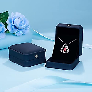 Iefil Mothers Day Gifts Jewelry, Rose Gold Birthstone Jewelry March Blue Aquamarine Necklaces Mothers Day Birthday Gifts for Women Anniversary Valentines Day Gift for Her Jewelry