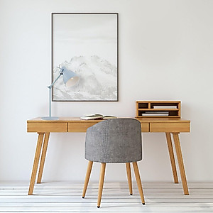 EGLO 204085A Priddy 17 inch Desk Lamp Plug-in Lighting for Living Room, Bedroom, Dorm, and Office, Pastel Light Blue