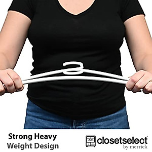 Super Heavy Duty Plastic Hangers, Made in USA, White Super Heavy Weight Hanger, 24 Pack
