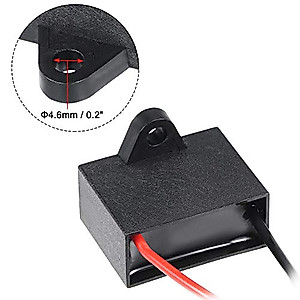 uxcell Ceiling Fan Capacitor CBB61 2.5uF 450V AC 2 Wires Metallized Polypropylene Film Capacitor 38x29x17mm for Electric Fan Pump Motor Generator 3Pcs
