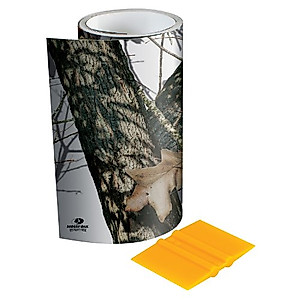 Mossy Oak - 14003-7-WR Graphics 6" x 7' Winter Camouflage Tape Roll - Camo Vinyl with a Matte Finish - Ideal for Covering Guns, Bows, Cameras, and Other Hunting Accessories. Squeegee Included.