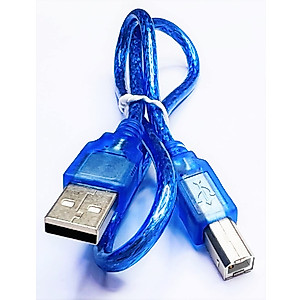 DIYables USB Cable for Arduino Uno Mega, USB 2.0 Cable Type A/B, 2 Pieces