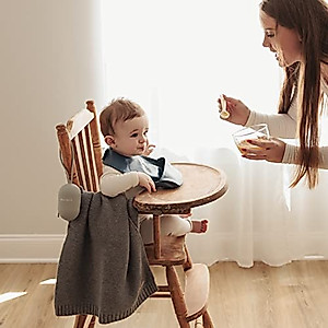 Blue La La Organic Baby Receiving Blanket - 100% Luxury Organic Cotton Unisex Gender Neutral Knit Swaddle Soft Warm Cozy Cuddle Crib Blanket for Newborns Infants & Toddlers (0-2Yrs - Ash Grey)