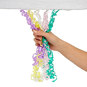 BLUE PANDA Pull String Cloud Pinata for Girls Rainbow Birthday Party Supplies, Baby Shower Decorations (16.5 x 10 x 3 In)