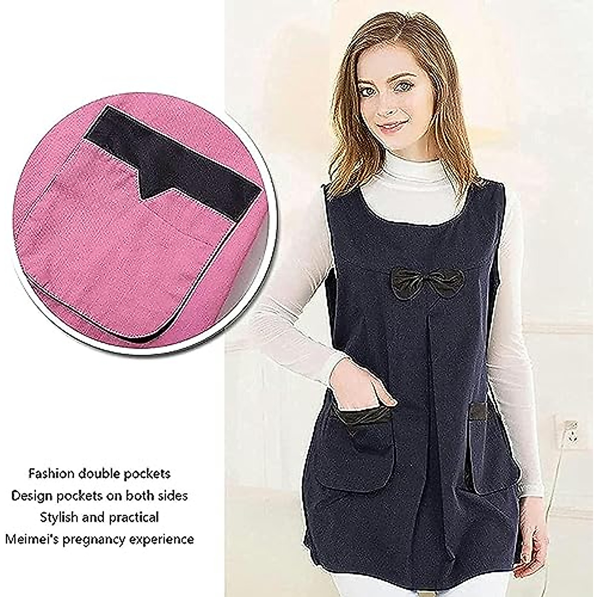 EMF Radiation Protective Clothing, Radiation Protective Maternity Clothing Conductive/Shielding EMF Radiation Protection Silver Fabric RFID Blocking