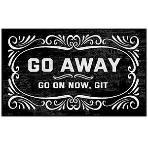 Shelinh Go Away Go on Now Git Custom Doormats Funny Front Door Mat Cute Welcome Mat Non Slip Indoor 18x30 Inch
