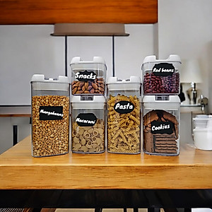 generic Airtight Food Storage Containers – 6 Piece set, Air Tight Pantry Storage Containers, Clear Kitchen Organization and Storage,Keeps your Food Fresh & Dry, 108353/6