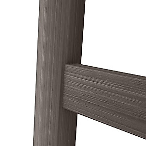 Ballucci Blanket Ladder, 5-Tier Towel Rack, Wood Decorative Ladder Shelf for Blankets, Throws, Quilts in Bathroom, Living Room, Bedroom, 54" Tall - Rustic Gray