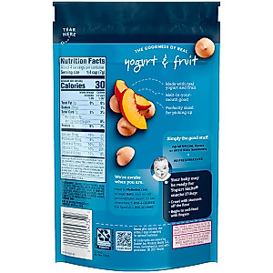 Gerber Yogurt Melts Freeze-Dried Yogurt Snack made with real fruit, Peach, 1 oz