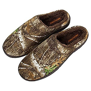 Realtree Men's Clog Slipper House Shoe with Memory Foam Indoor/Outdoor Sole, Camo, Medium