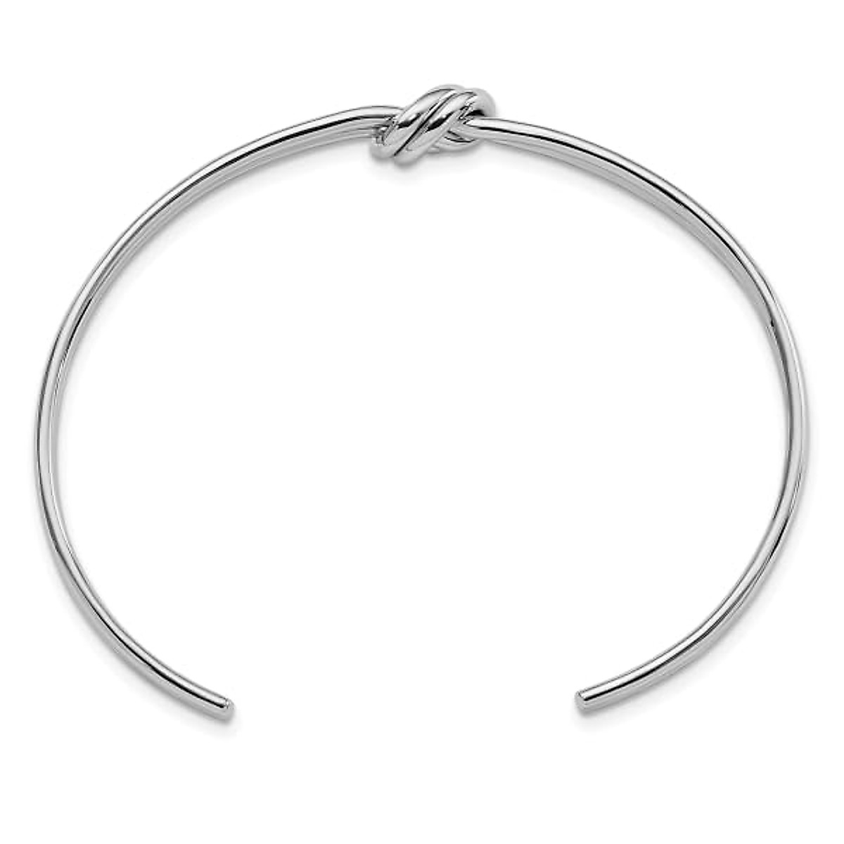 IceCarats 925 Sterling Silver Love Knot Cuff Bangle Charm Bracelet