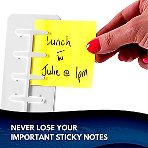 Note Tower Desktop Pro Document Holder - 2 Page Paper Holder, Easy Loading for Fast Typing, Displays Papers & Photos, Organizes Sticky Notes, Includes 50 Sheets 3"x3" Sticky Notes, White
