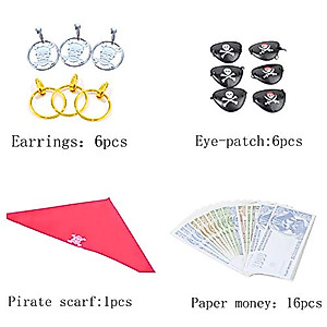 Leadtex Kids Pirate Treasure Chest Vintage Box with Accessories,Silver.