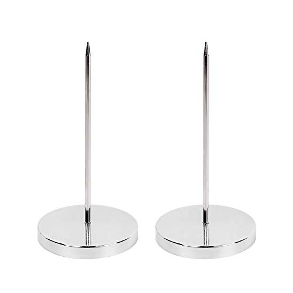 2PCS Bill Fork, Rod Paper Holder Spike, Stainless Steel Check Bill Holder, Memo Holder Spike