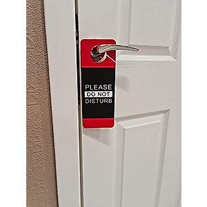 Do Not Disturb Door Hanger Sign, 2 Pack, Double Sided, Ideal for Using in Any Places Like Offices, Clinics, Law Firms, Hotels or During Therapy, Spa Treatment, Counseling Sessions