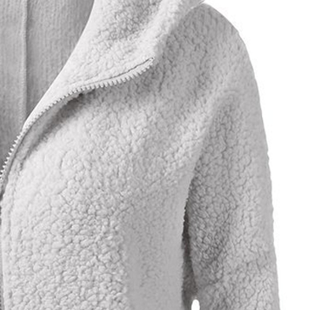 JMMSlmax Winter Warm Fleece Coats Jackets for Women Plus Size Hooded Full Zip Long Sleeve Casual Fuzzy Hooded Coats Outwear