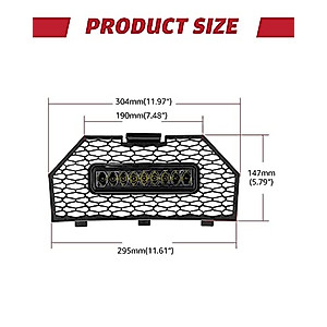 ATV Sportsman Front Mesh Grill With Light, A & UTV PRO Black Grille with LED Light Bar for 2017-2022 Polaris Sportsman XP 1000 SP 850 Accessories
