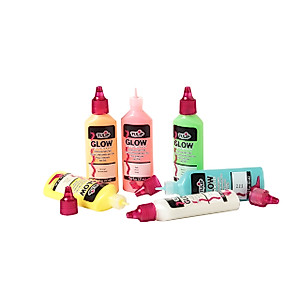 Tulip 17581 Dimensional Metallic Fabric Paint, 6-Pack (Glow)