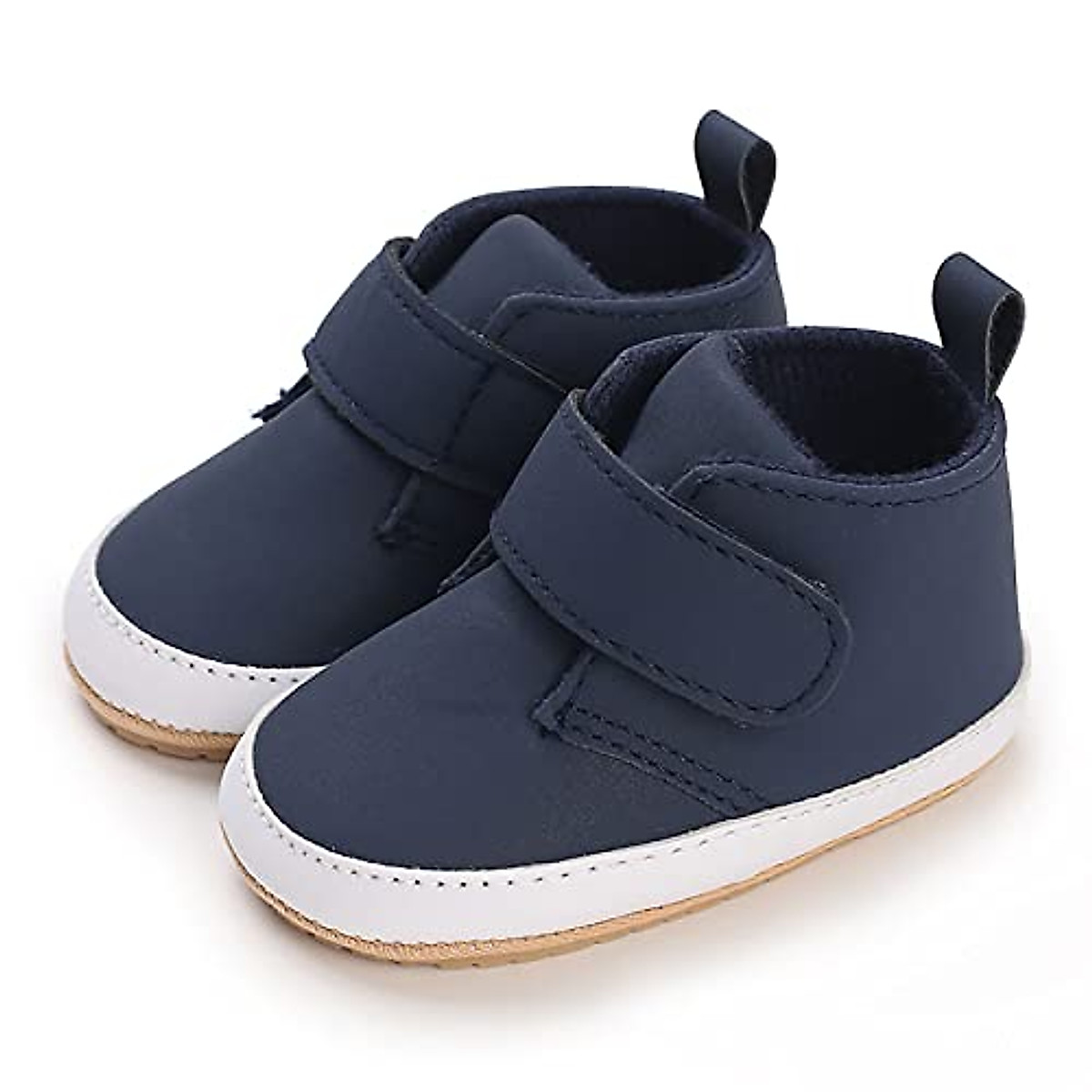 Lykmera Spring Autumn Children Baby Toddler Shoes Boys Girls Floor Sports Shoes Flat Bottom Non Slip High Hook Loop Shoes (Blue, 6-12 Months)