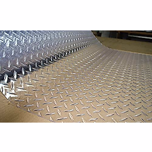 American Floor Mats - Diamond Plate Runner Mats - Durable, Abrasion Resistant Vinyl Mats, Rolls Grey 3/16" Thick x 2' x 10'