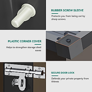 DWVO Outdoor Storage Shed 5x3FT, Heavy Duty Metal Tool Sheds Storage House with Single Lockable Door & Air Vent for Garden, Patio, Lawn to Store Bikes, Trash Bins, Tools, Lawnmowers,Brown