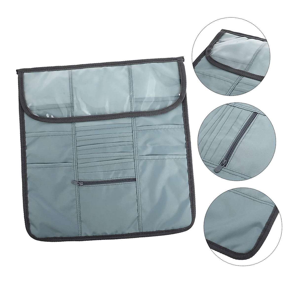 Healifty Hanging Storage Bags 1Pc Knitting Needles Organizer Crochet Needles Bag Crochet Hooks Case Pouch Roll Bag Holder Organizer (White Gray) Embroidery Accessories