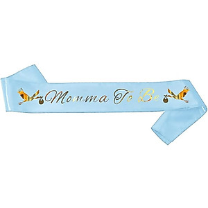 Daddy To Be & Mommy To Be Sash For Baby Shower- Blue w/Gold Lettering Baby Gender Reveal Ideas Boy Ideas Dad Diaper Party Favor New Father Gift Prince Decorations Dadchelor Baby Gifts Little Man
