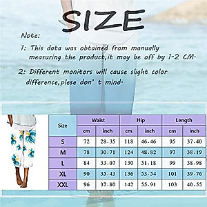 Kingspinner Womens Capri Graphics Pants Women's Linen Pants Flowers Print Women's Linen Cropped Pants