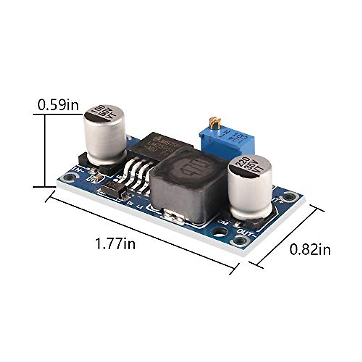 Dorhea 7PCS LM2596 DC to DC Buck Converter Voltage Regulator 3.0-40V to 1.5-35V Buck Converter DIY Adjustable Power Supply Step Down Module