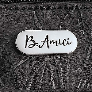 Fox Valley Traders B.Amici Francesca RFID Lockport Crossbody Bag, RFID Lining, Adjustable Straps, Black