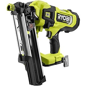 RYOBI 18V ONE+ HP Brushless AirStrike 21 Degree Framing Nailer - Bare Tool - PBL345B (Renewed)