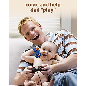 2 Packs Baby Teething Toy, Silicone Game Controller Teethers for Babies 6-12 Months, Baby Chew Toys for Sucking Needs, BPA Free