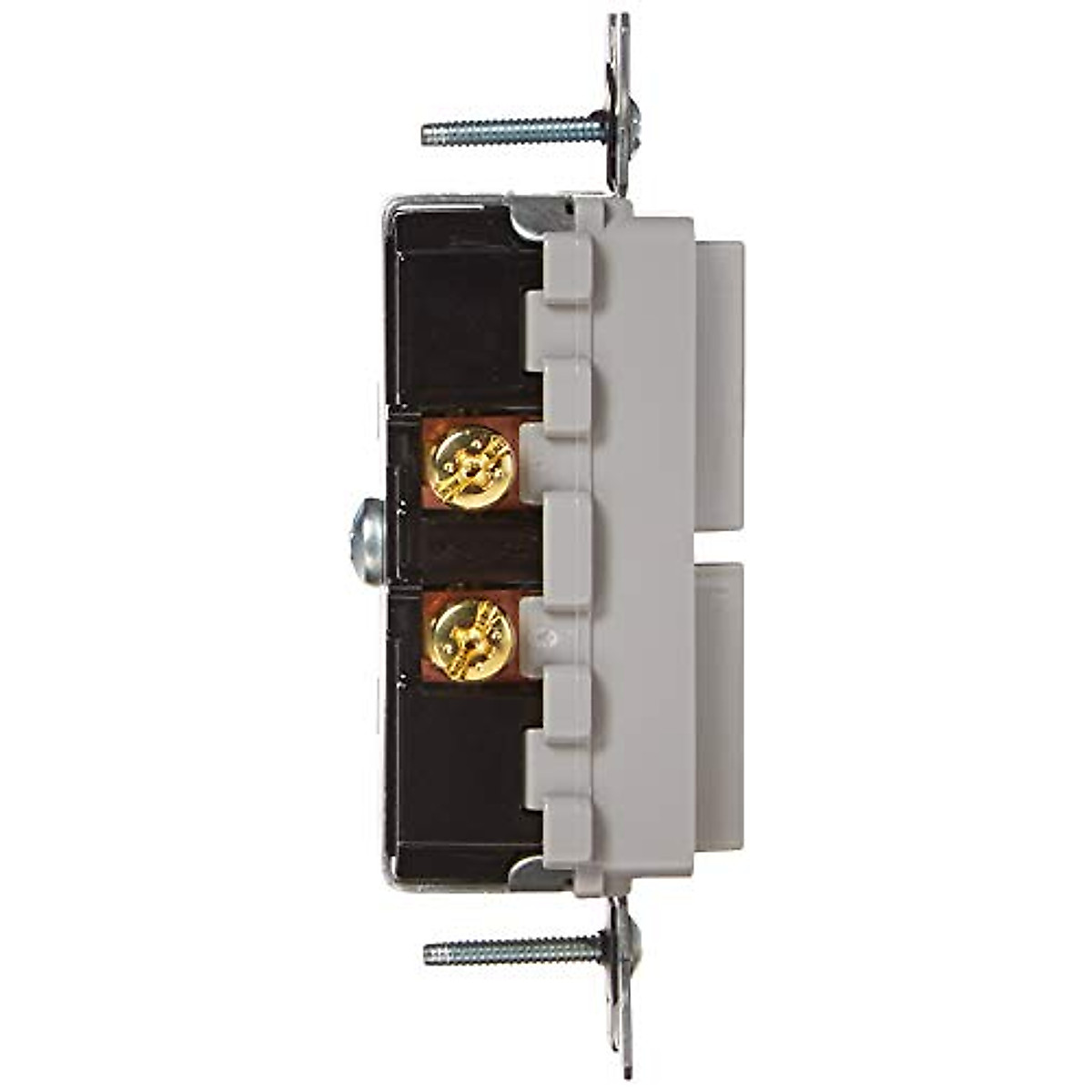 Leviton 5634-GY 15 Amp, 120/277 Volt, Decora Brand Style Single-Pole, AC Combination Switch, Commercial Grade, Grounding, Gray