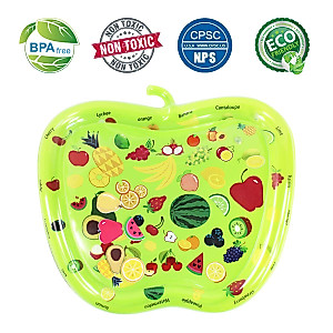 SUNSHINE-MALL Infant Toys Water mat, Tummy time Baby Toys, Inflatable Play Mat Water Cushion Baby Toys, Fun Early Development Activity Play Center for Newborn (80 x 76 cm)