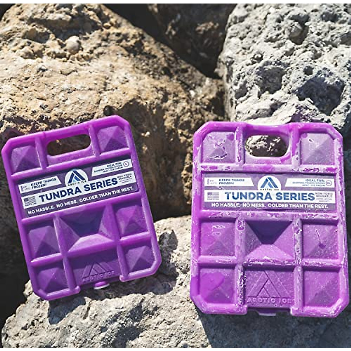 ARCTIC ICE Tundra Series, Long Lasting Reusable Ice Pack, Purple, Medium, 1.5 lbs