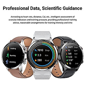 HOAIYO Smart Watches for Men Women (Call Receive/Dial), AMOLED Smartwatch with Heart Rate SpO2 Sleep Calories Counter, Waterproof Fitness Watch for Android iOS Phones (23Black, 1.5")