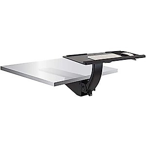 Mount-It! Sit Stand Keyboard Tray, Height Adjustable Under Desk Keyboard and Mouse Drawer, Full Motion Standing Design with 13.4 Inches of Vertical Adjustment, 26.5 in Wide Platform
