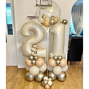 Blush Gold Beige Neutral Balloons, 50pcs 12 inch Neutral Balloons Blush Gold Beige Latex Balloons for Birthday Wedding Baby Shower Bride Party Decoration