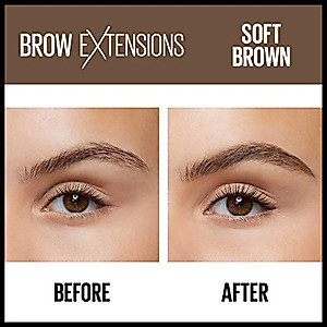 Maybelline Brow Extensions Fiber Pomade Crayon Eyebrow Makeup, Soft Brown, 1 Count