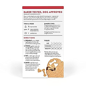 King Arthur Baking Company Dog Biscuit Mix, Beef Bone Broth & Carrot, Homemade Dog Treats, 12oz