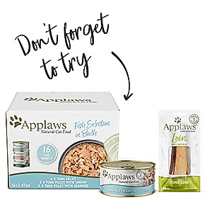 Applaws Natural Wet Cat Food, 8 Pack, Limited Ingredient Food for Cats, Wet Cat Food in Broth Variety Pack, 2.12oz Easy to Peel Pots