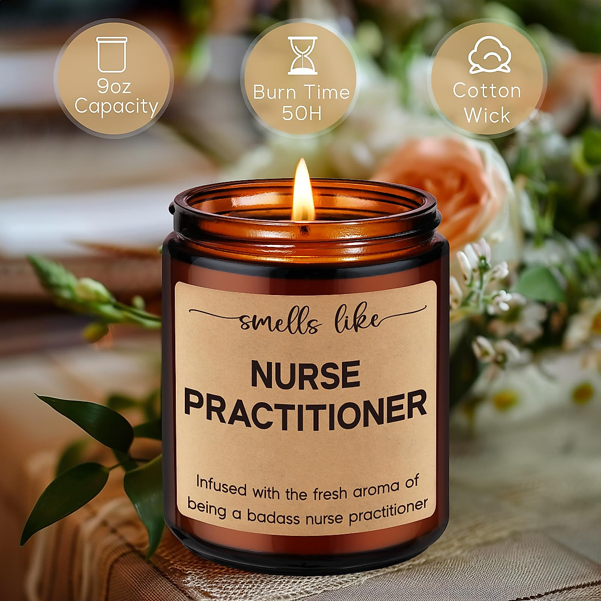 Miracu Candle, Badass Nurse Practitioner Gifts for Women, Nursing Student, Cool Nurse Gifts - Nurse Practitioner Graduation Gifts - Funny Christmas, Appreciation Gifts for Nurse Practitioner Graduate