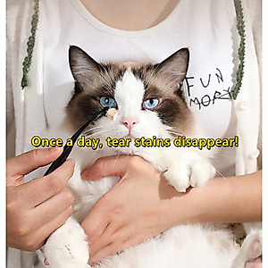 Pro Applicator Brush for Pets, 4 Pcs Tear Stain Remover with Washable Superfine Fiber Long Tapered Bristles for Safe Application